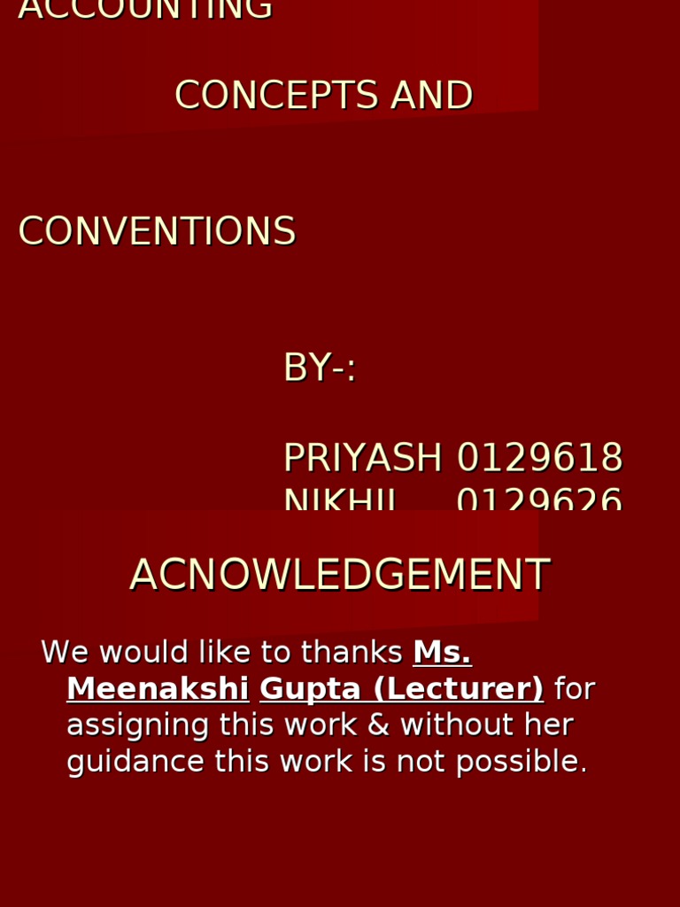 Accounting Concepts Conventions Pdf Historical Cost Revenue
