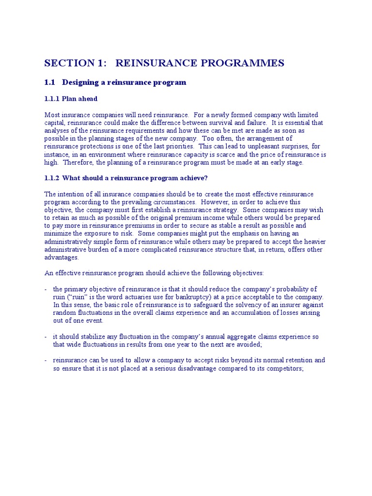Reinsurance Explained | PDF | Reinsurance | Insurance