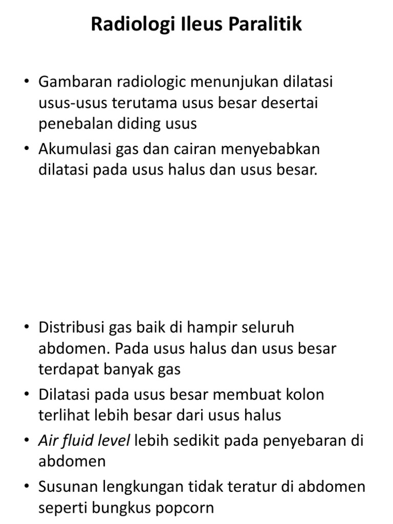 Radiologi Ileus Paralitik | PDF