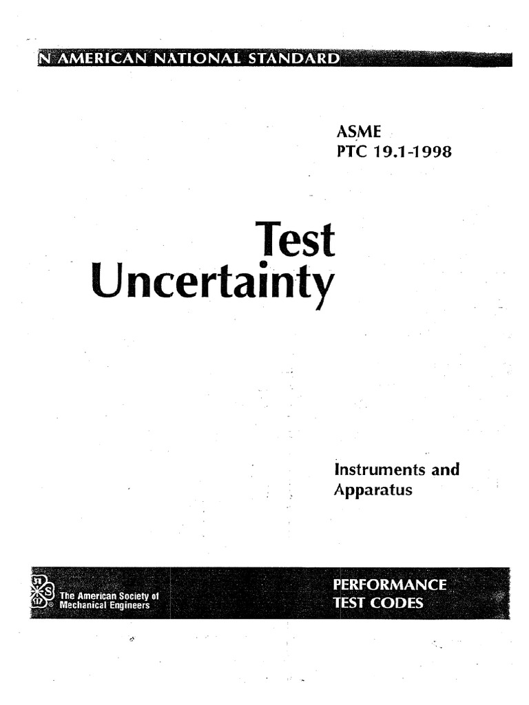 Asme PTC 19 1 1998 | PDF