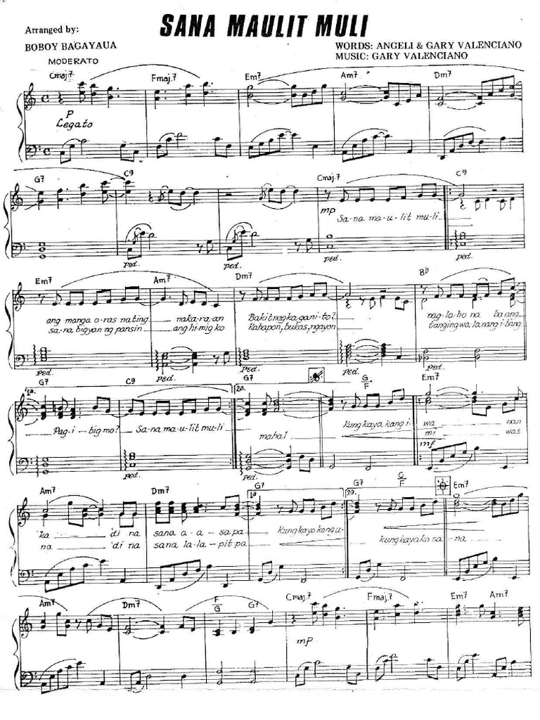 Sana Maulit Muli OPM Music Sheet | PDF