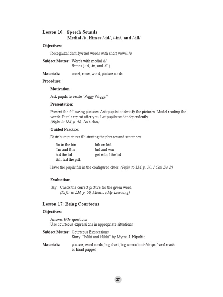 Unit 1 - Lessons - 16-21 (Pp. 37-46) | PDF | Reading Comprehension ...
