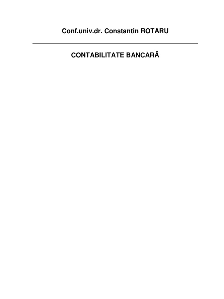 Contabilitate Bancara IFRID | PDF