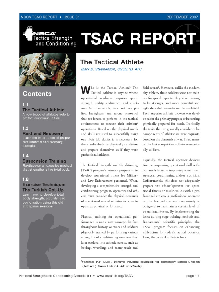 Nsca Tsac Report 1 | PDF | Strength Training | Weight Training