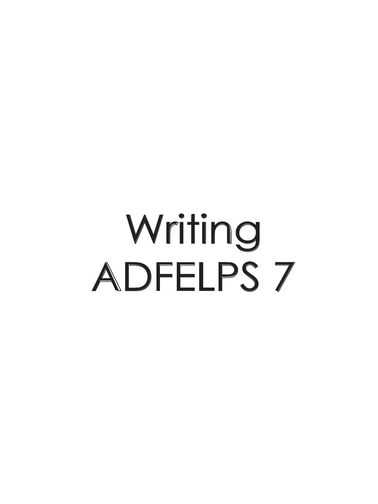 ADFELPS Writing 7 Task | PDF