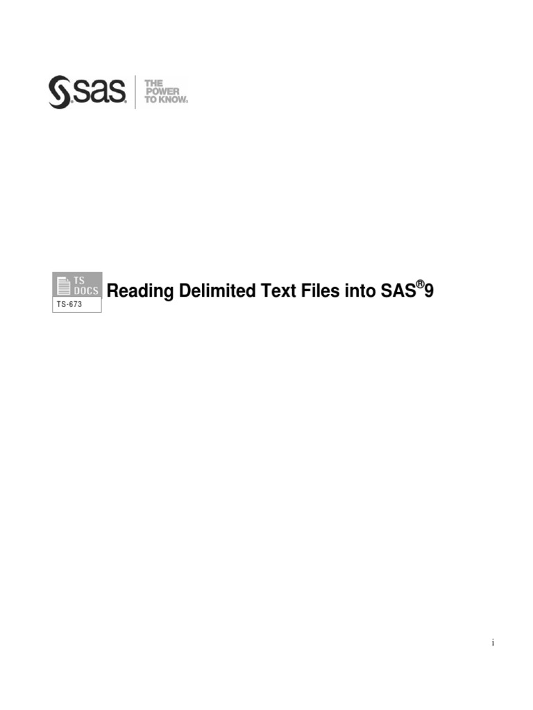 Sas Txt Import Pdf Comma Separated Values Sas Software 9459