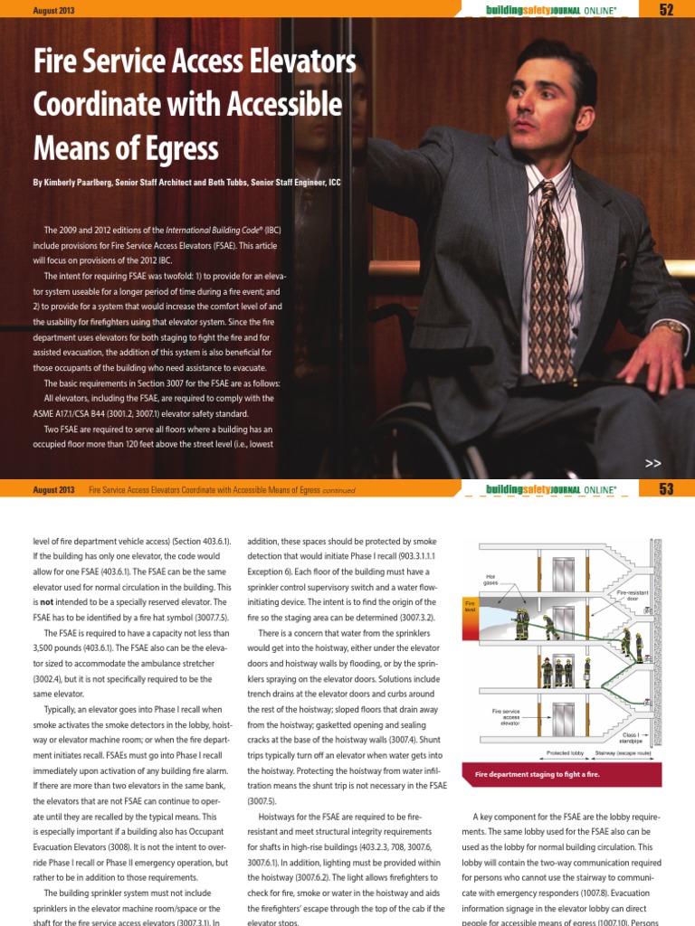Fire Service Access Elevators Coordination | PDF | Elevator | Fire Sprinkler System