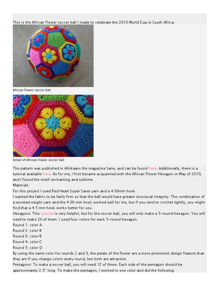 African Flower Soccer Ball | PDF | Clothing Industry | Crafts