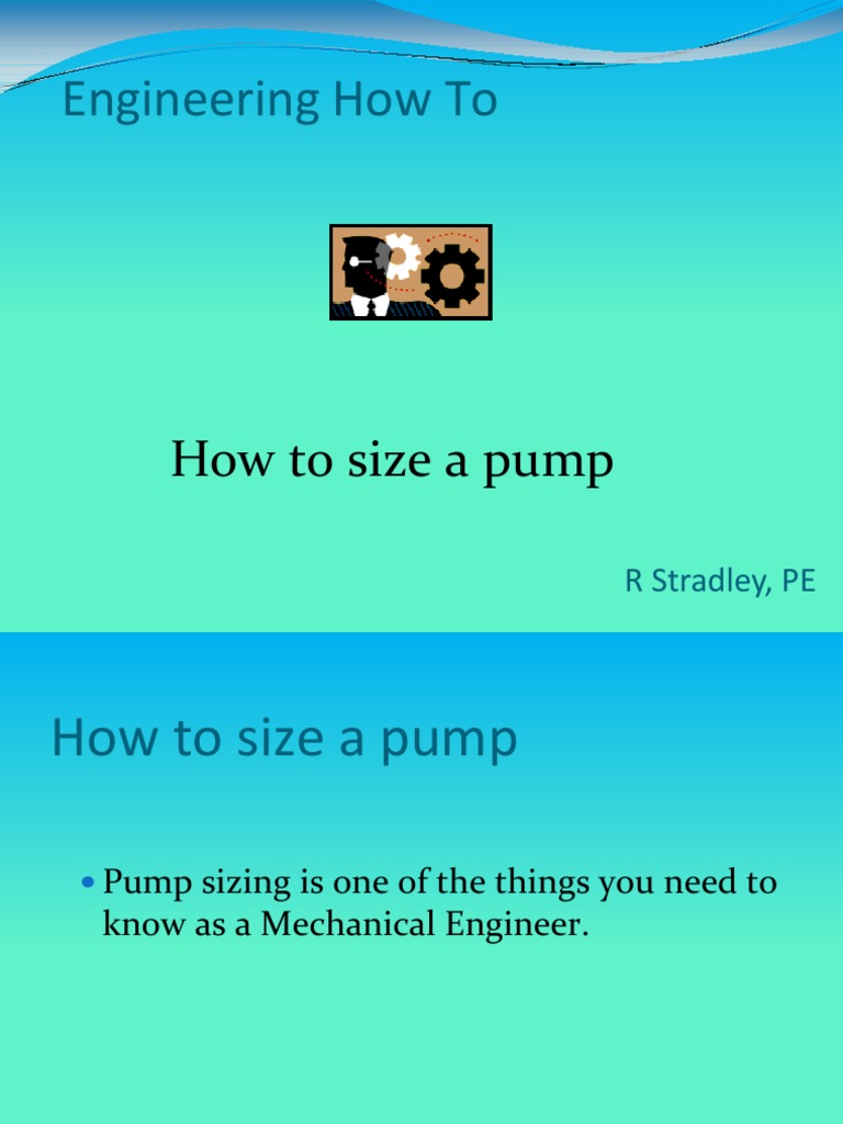 How To Size A Pump | PDF | Pump | Machines