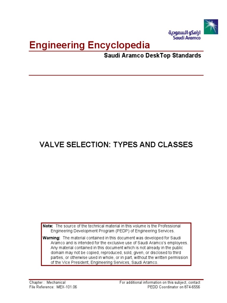Valve Selection: Types and Classes | PDF | Home & Garden | Computers