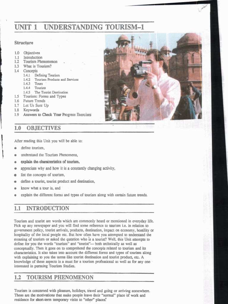 Unit-01 Understanding Tourism - I | PDF | Travel Agency | Tourism