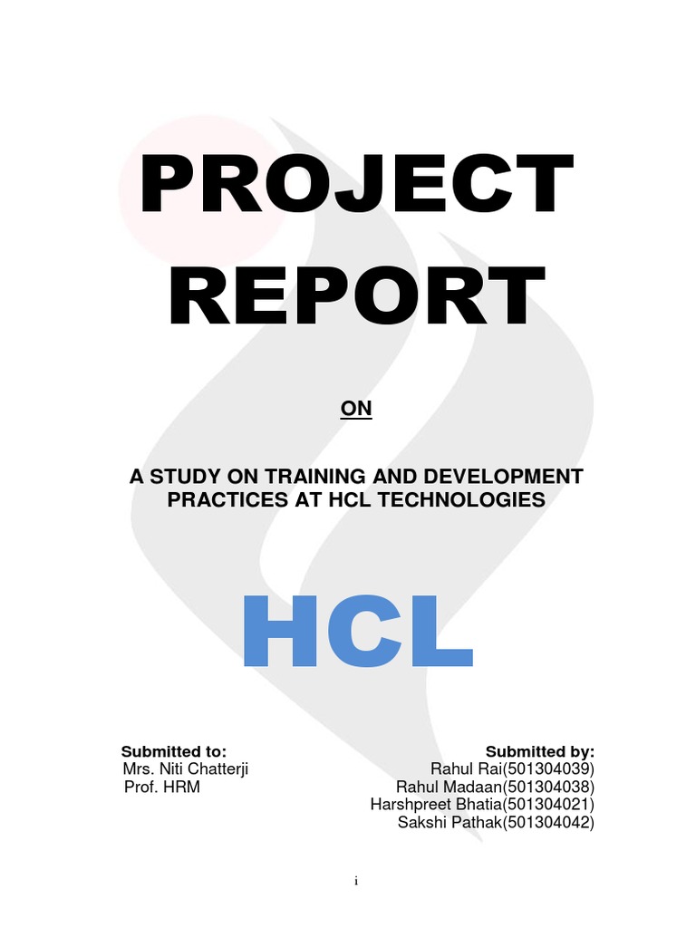 Report HCL Training | PDF | Employment | Motivation