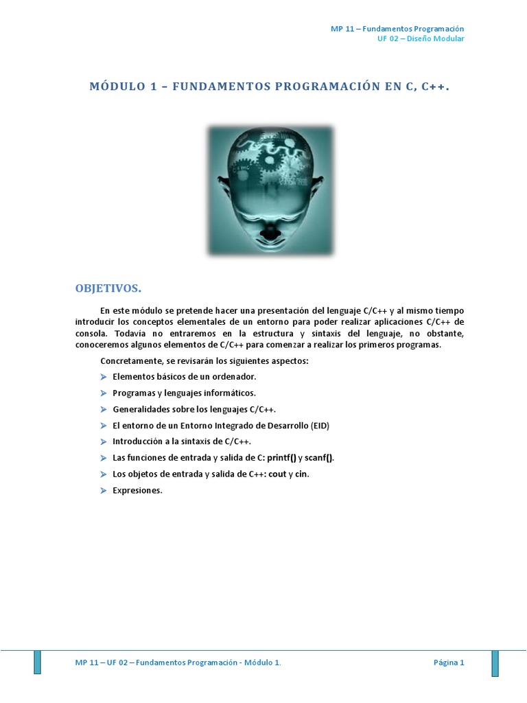 Módulo 1 - Fundamentos de Programación en C, C++ | PDF | C ...