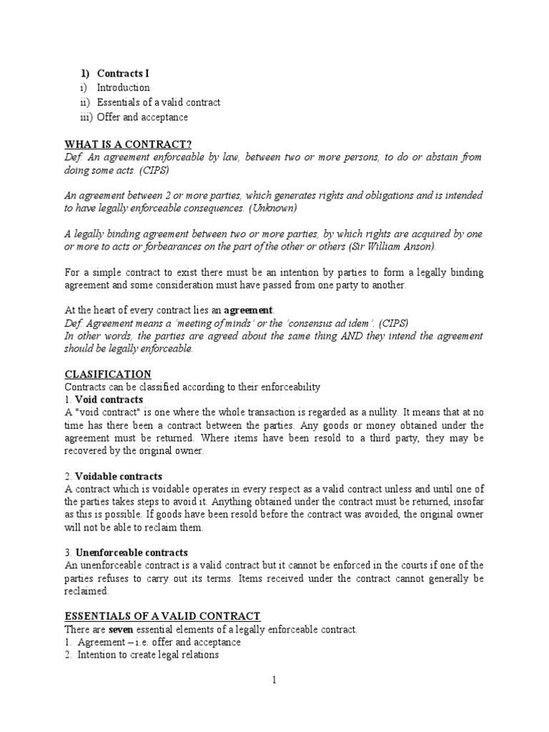 Contracts Offer And Acceptance Pdf Offer And Acceptance Doctrine