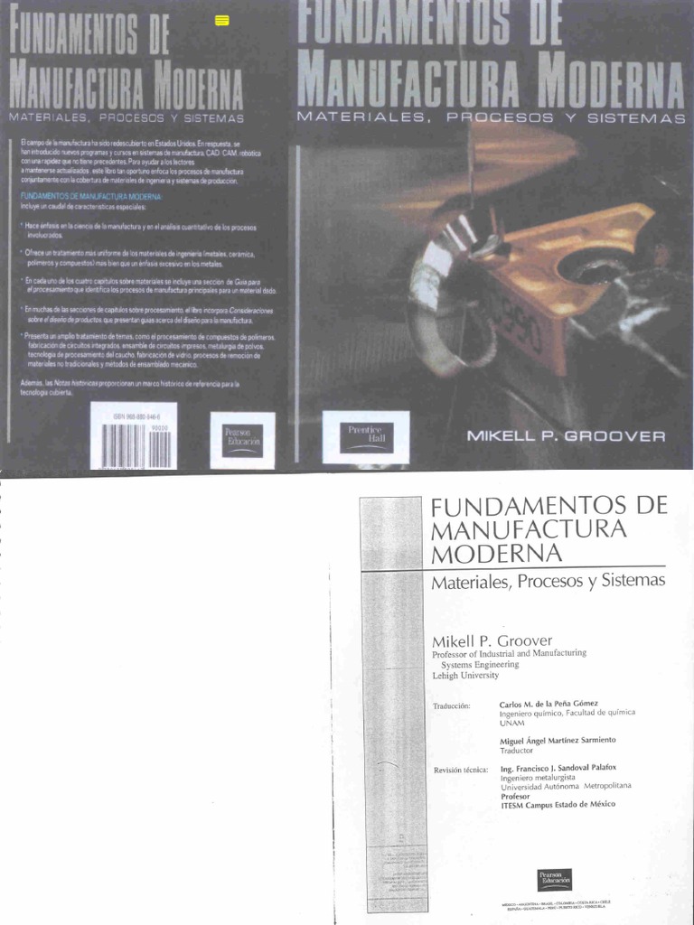 Fundamentos de Manufactura Moderna - 1ra Edicion - Mikell P. Groover | PDF