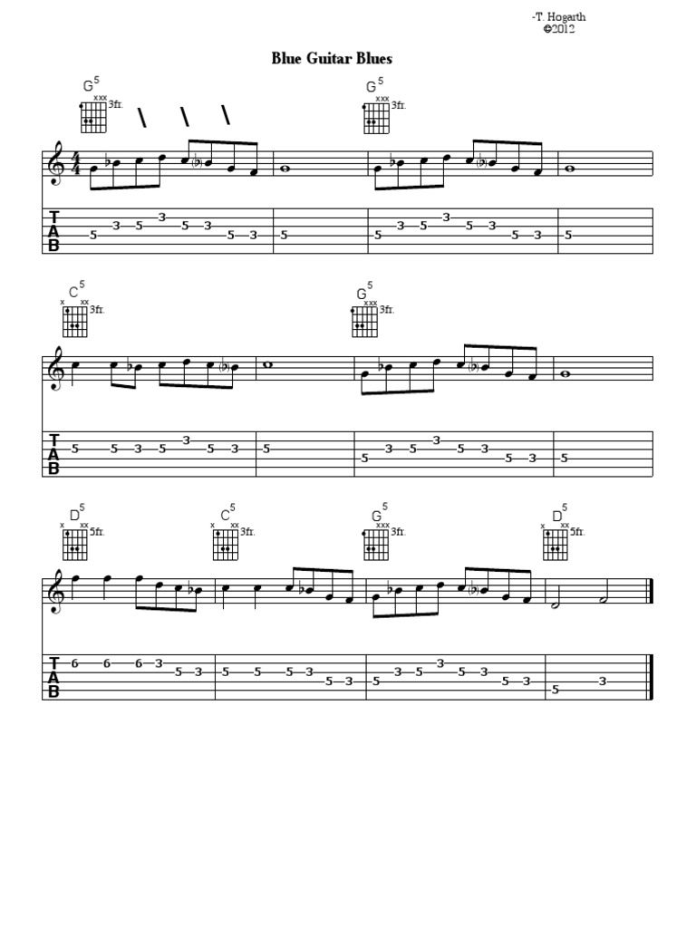 Lesson 6 Topic 4 Blue Guitar-Blues | PDF