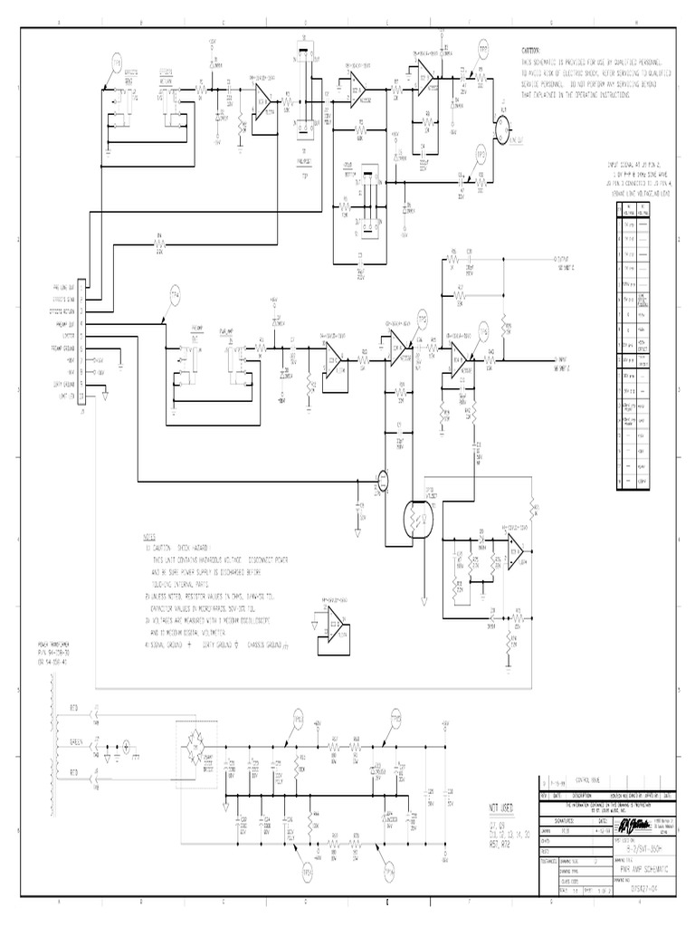 Ampeg B2 SVT350H Poweramp Schematic | PDF