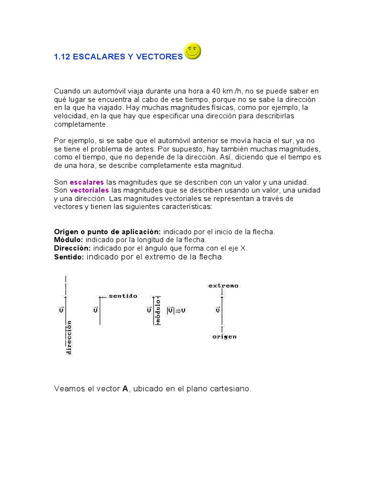 Guion de Clase Vectores | Descargar gratis PDF | Vector Euclidiano | Sustracción