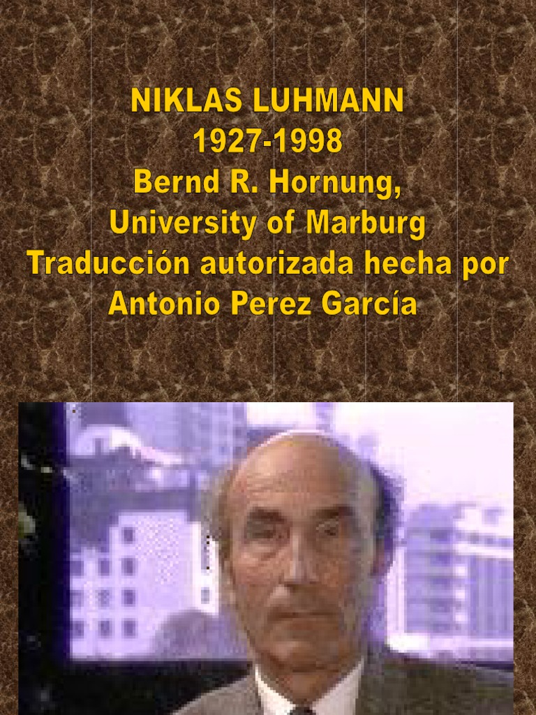 04 Biografia de Luhmann | PDF | Sociología | Teoría