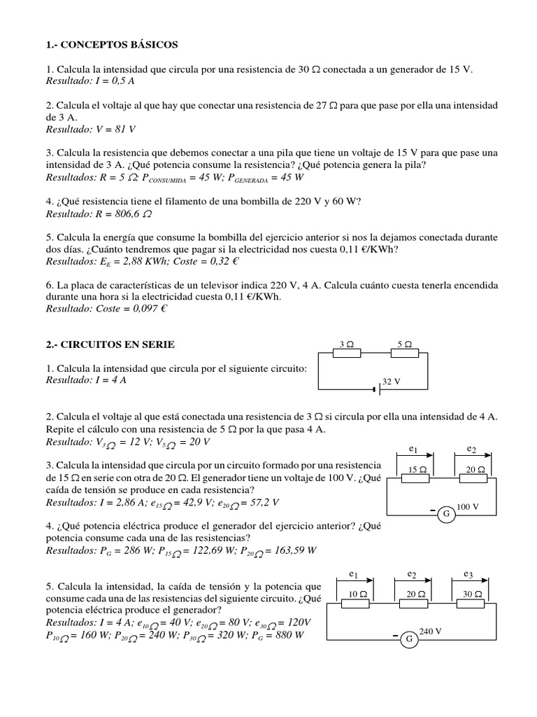Ejercicio de Circuito Serie y Paralelo | PDF