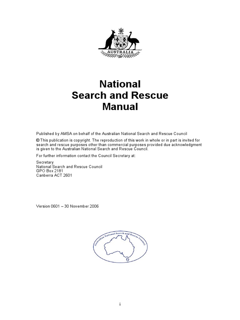 Combined SAR Manual | PDF | Search And Rescue | Australian Defence Force