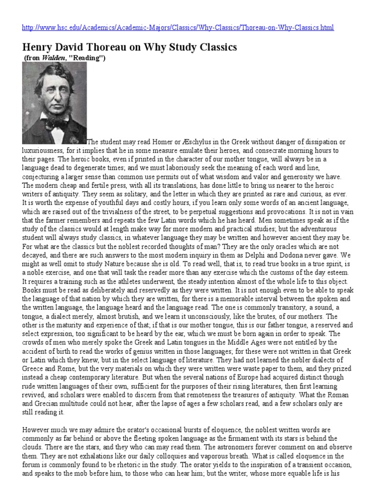 Why Study Classics | PDF