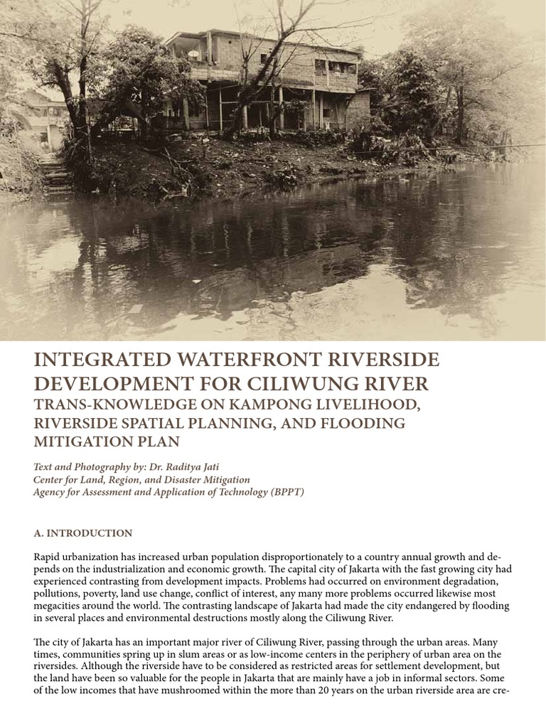 Integrated Waterfront Riverside Development For Ciliwung River | PDF ...