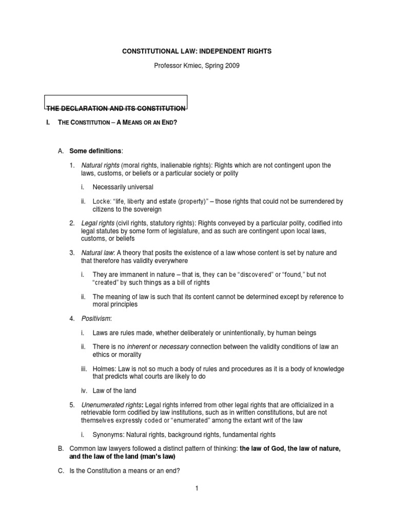 Constitutional Law: Individual Rights | PDF | Establishment Clause ...