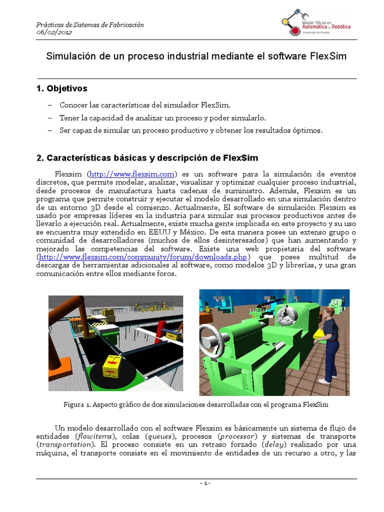 Simulacion de Un Proceso Industrial Mediante FlexSim | Simulación | Objeto (informática)