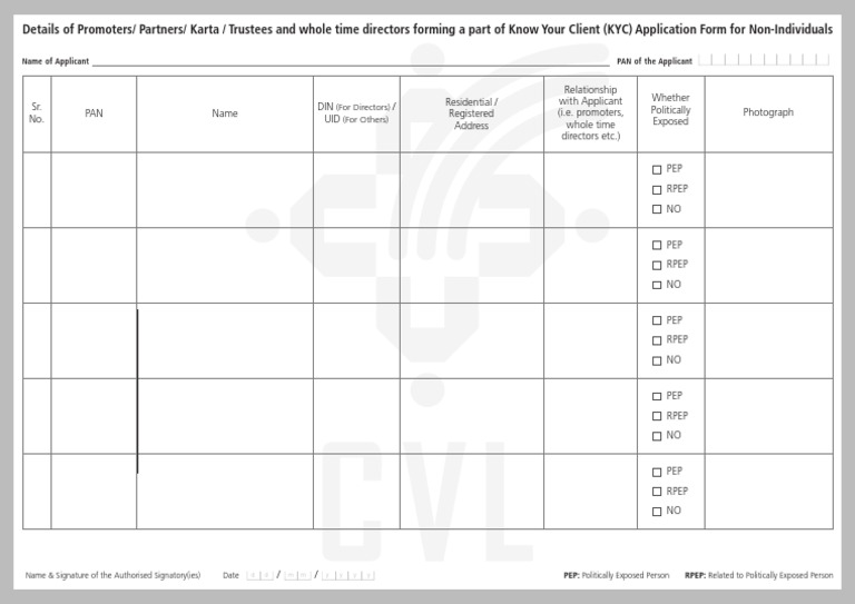 KYC Application Form for Non-Individuals | PDF