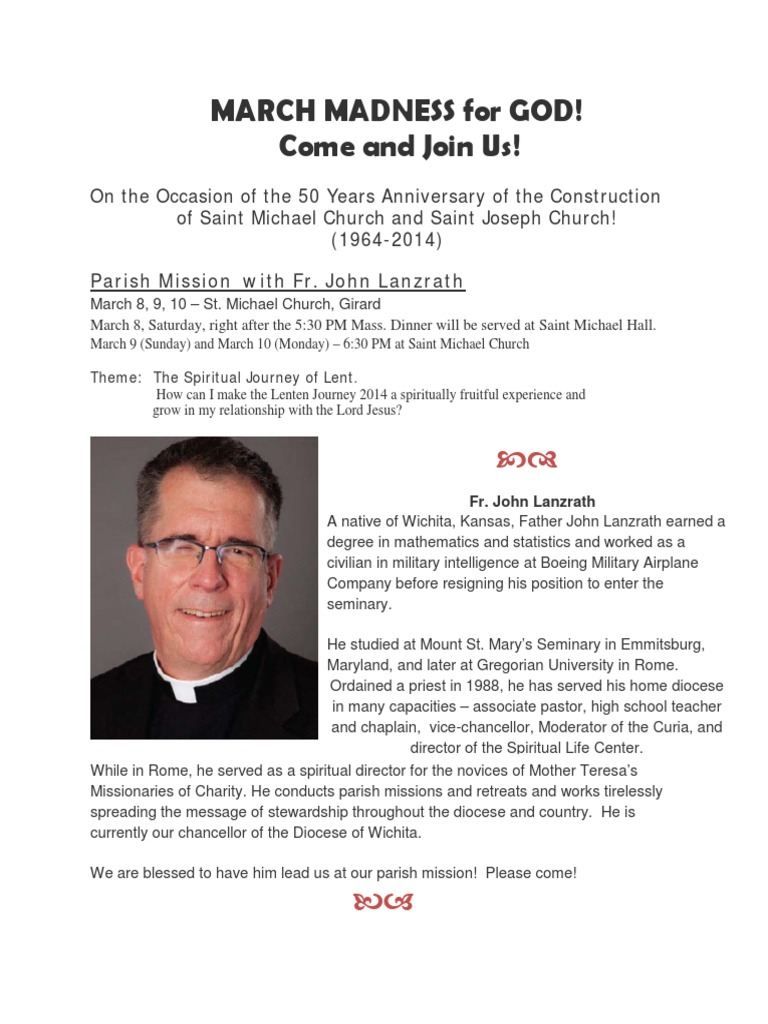 March Madness Parish Mission Events | PDF | Lent | Religious Behaviour ...
