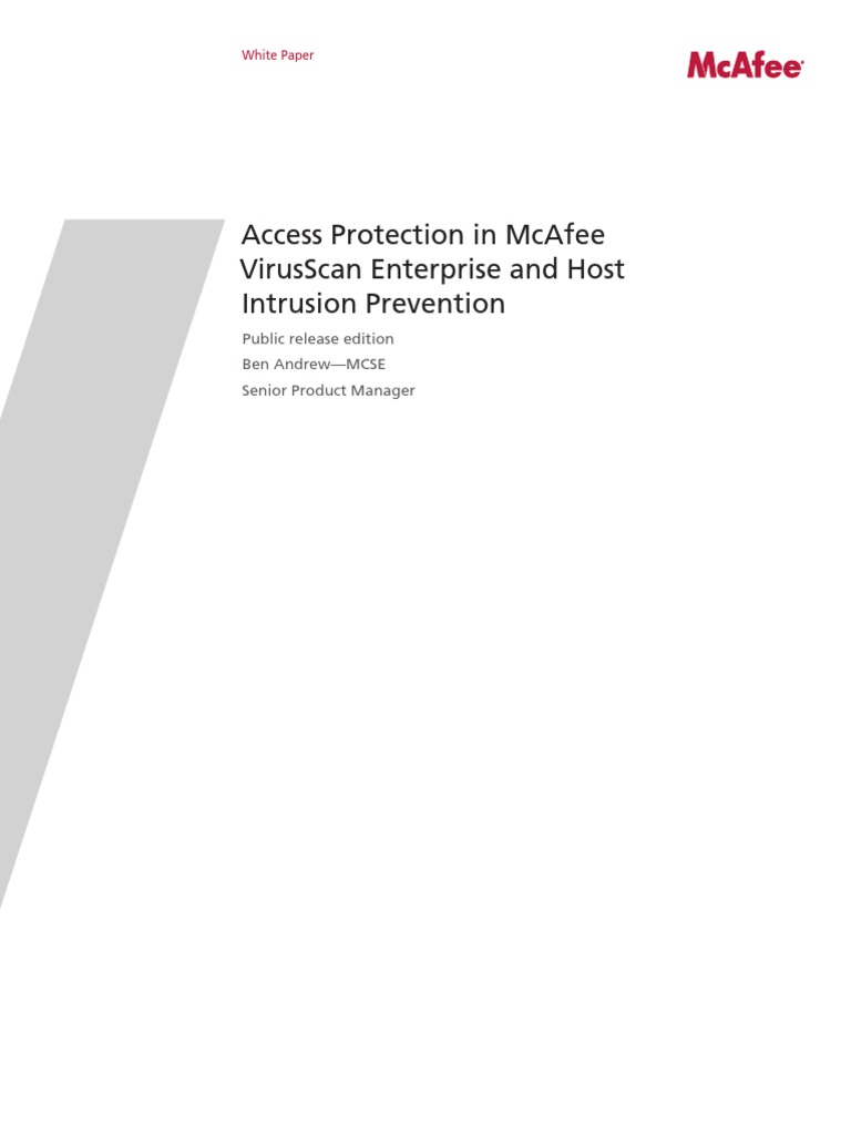 Mcafee Access Protection Settings | PDF | Antivirus Software | Spyware