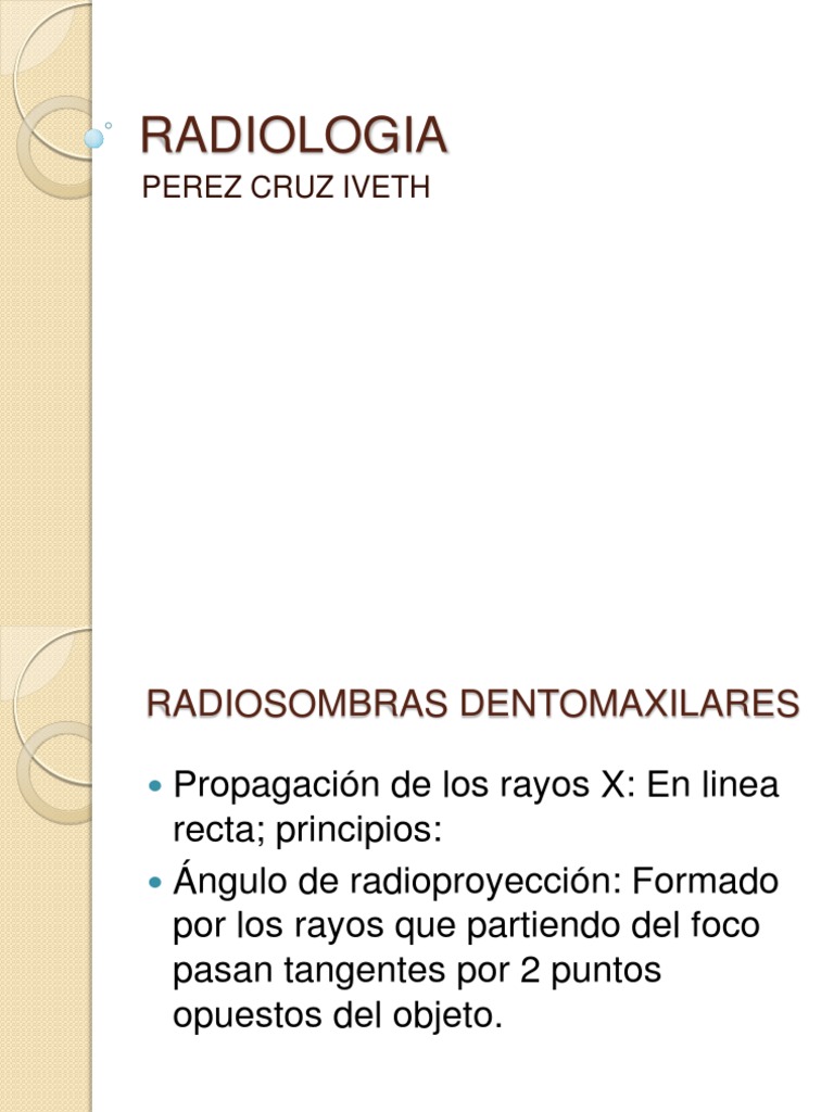 Principios básicos de radiología dental | PDF
