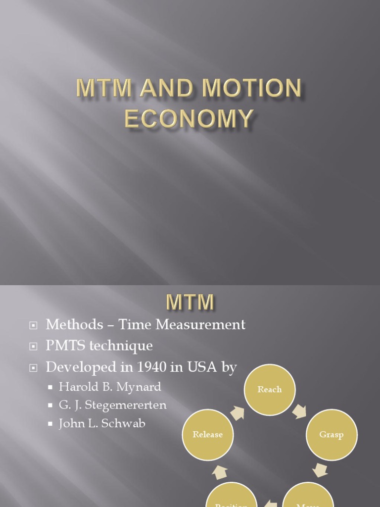 MTM and Motion Economy in Industrial Engineering | PDF | Computers