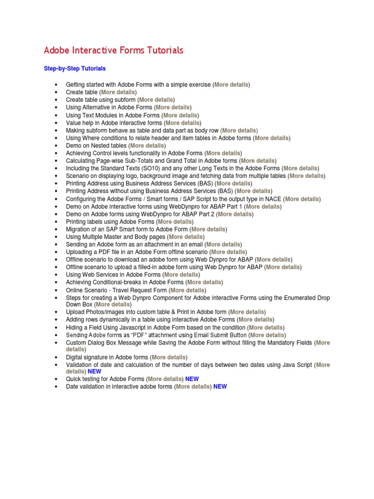Adobe Interactive Forms Tutorials Pdf Parameter Computer Programming Page Layout