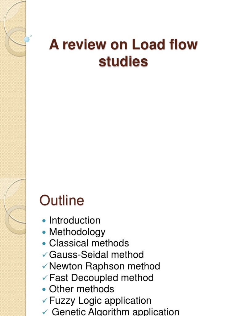 A Review On Load Flow Studies Final | PDF | Mathematical Optimization ...