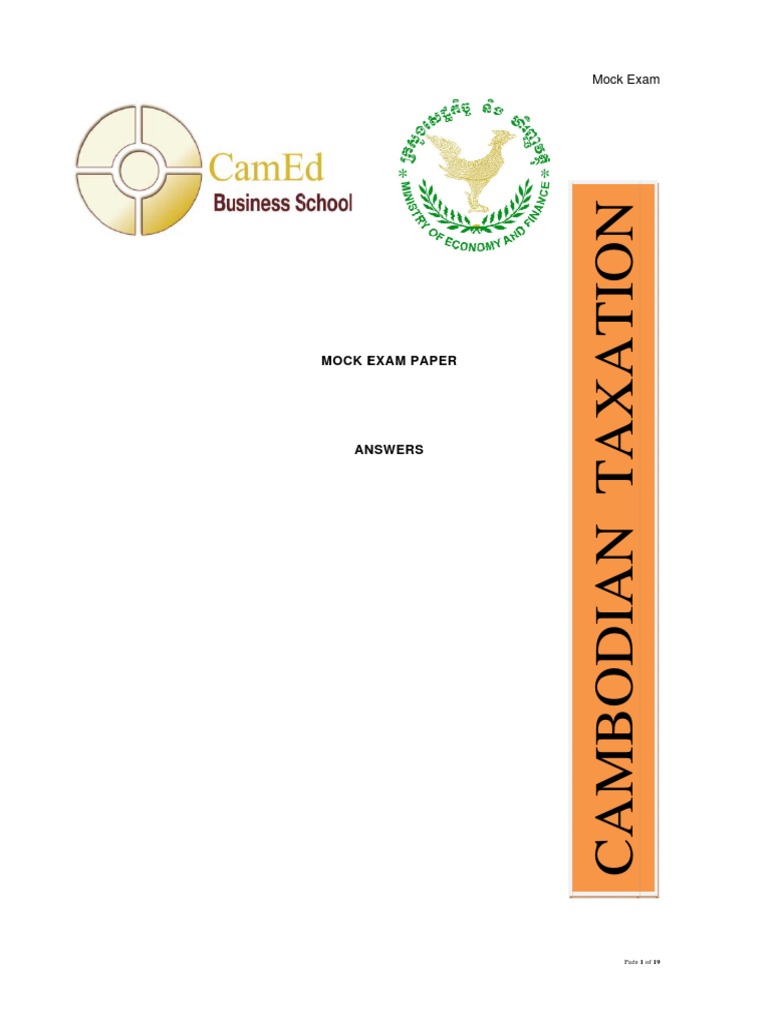 Mock E Exam Pap ER | PDF | Value Added Tax | Taxes