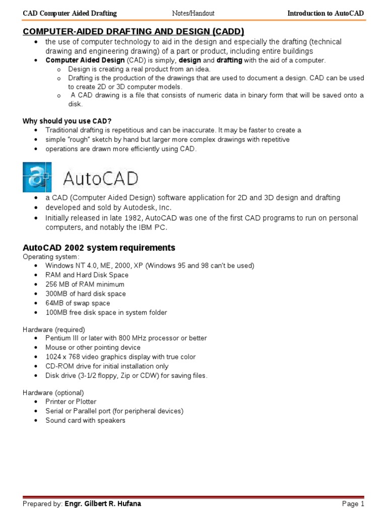 Computer-Aided Drafting and Design (Cadd) | PDF | Computer Aided Design ...