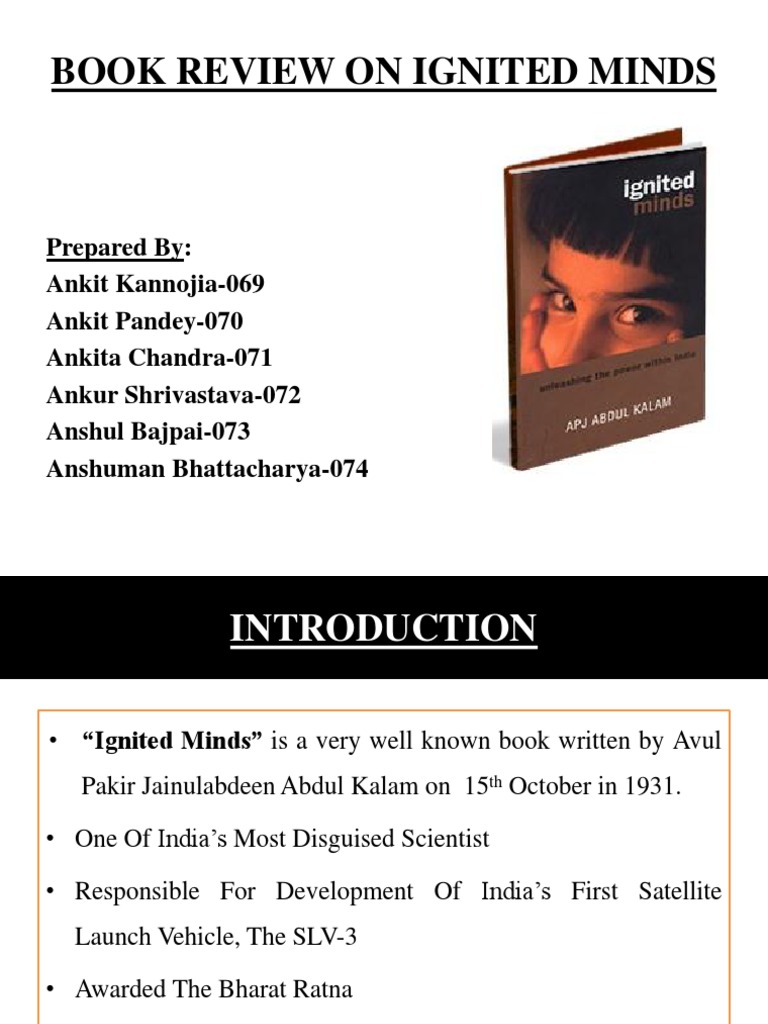 Book Review On Ignited Minds Final | PDF