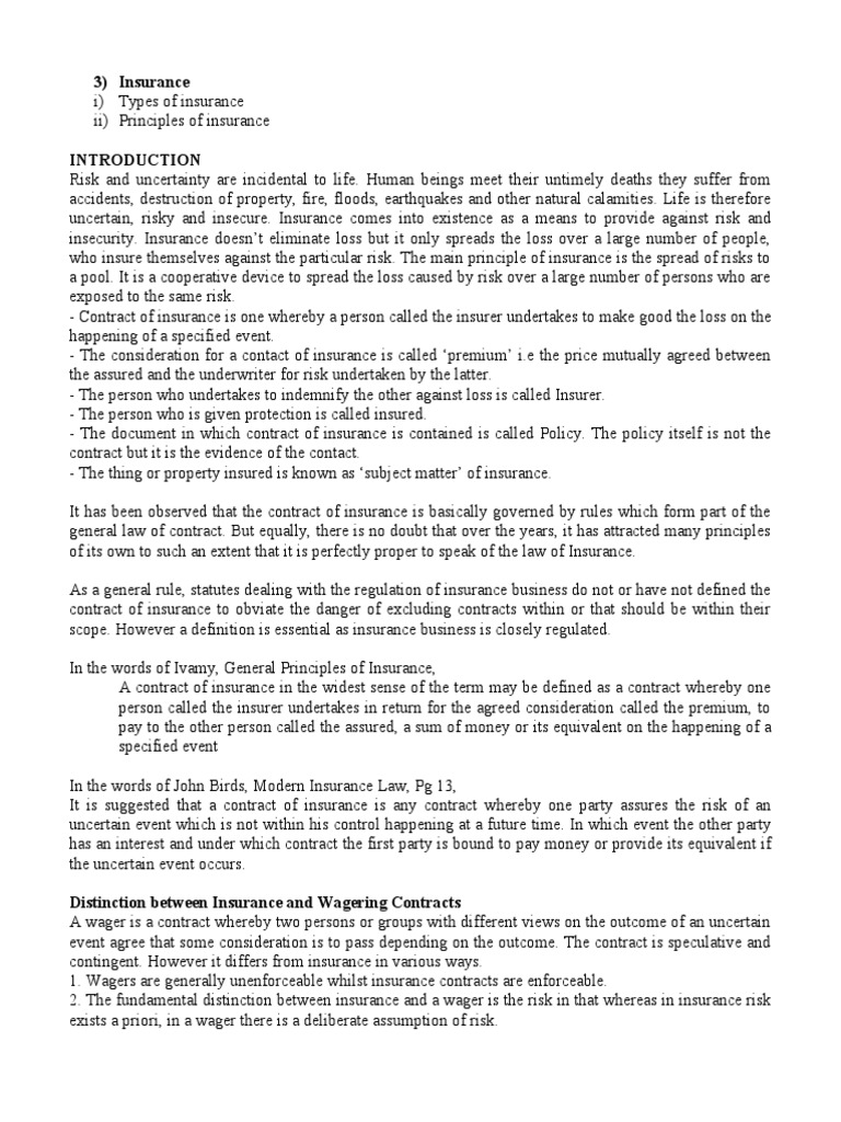 Insurance Law Kenya | PDF | Indemnity | Insurance