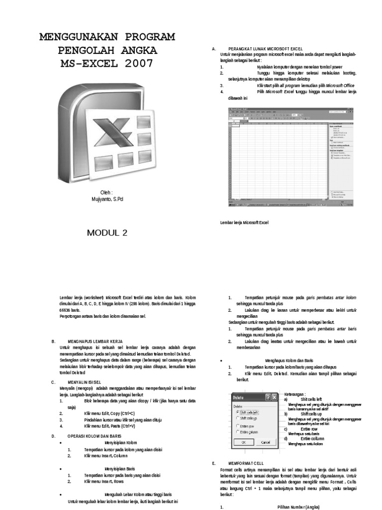 Modul Microsoft EXCEL | PDF | Komputer