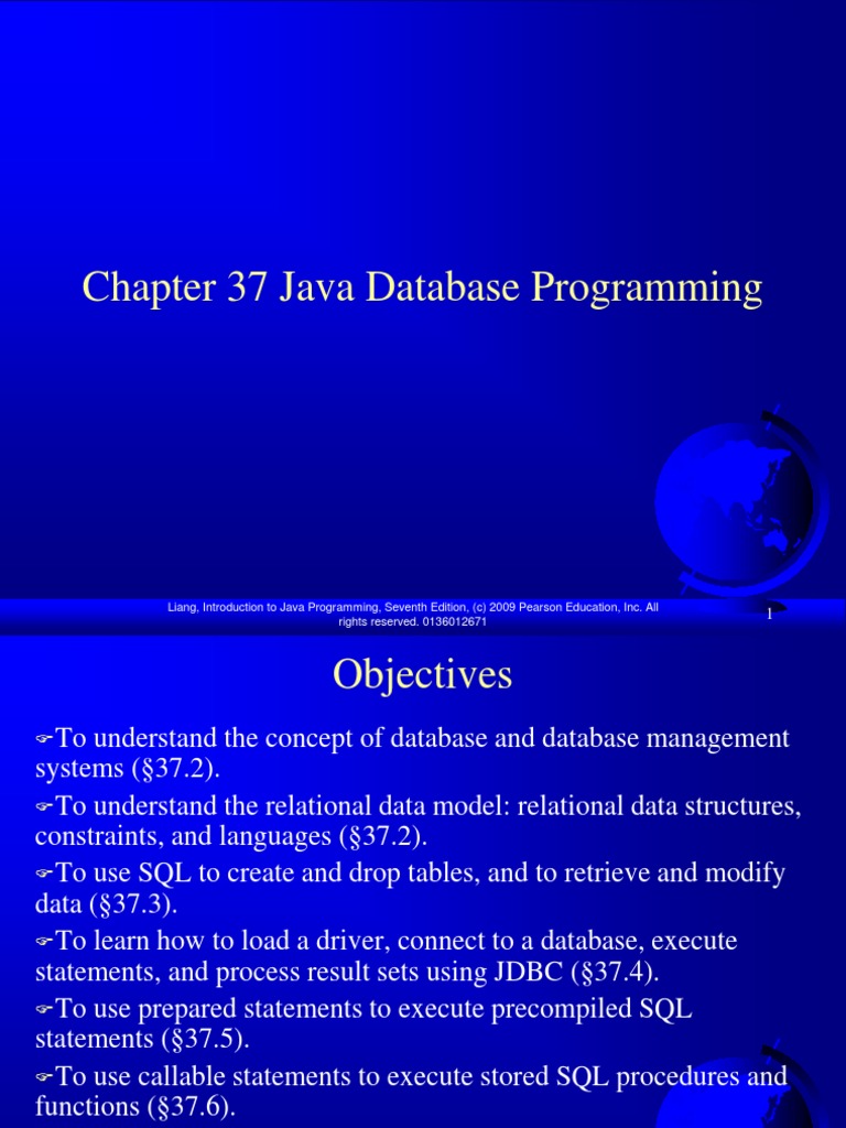 Chapter 37 Java Database Programming Pdf Relational Database Scientific Modeling