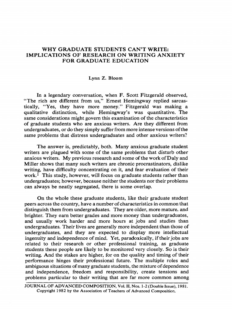 Bloom Graduate | PDF | Thesis | Postgraduate Education