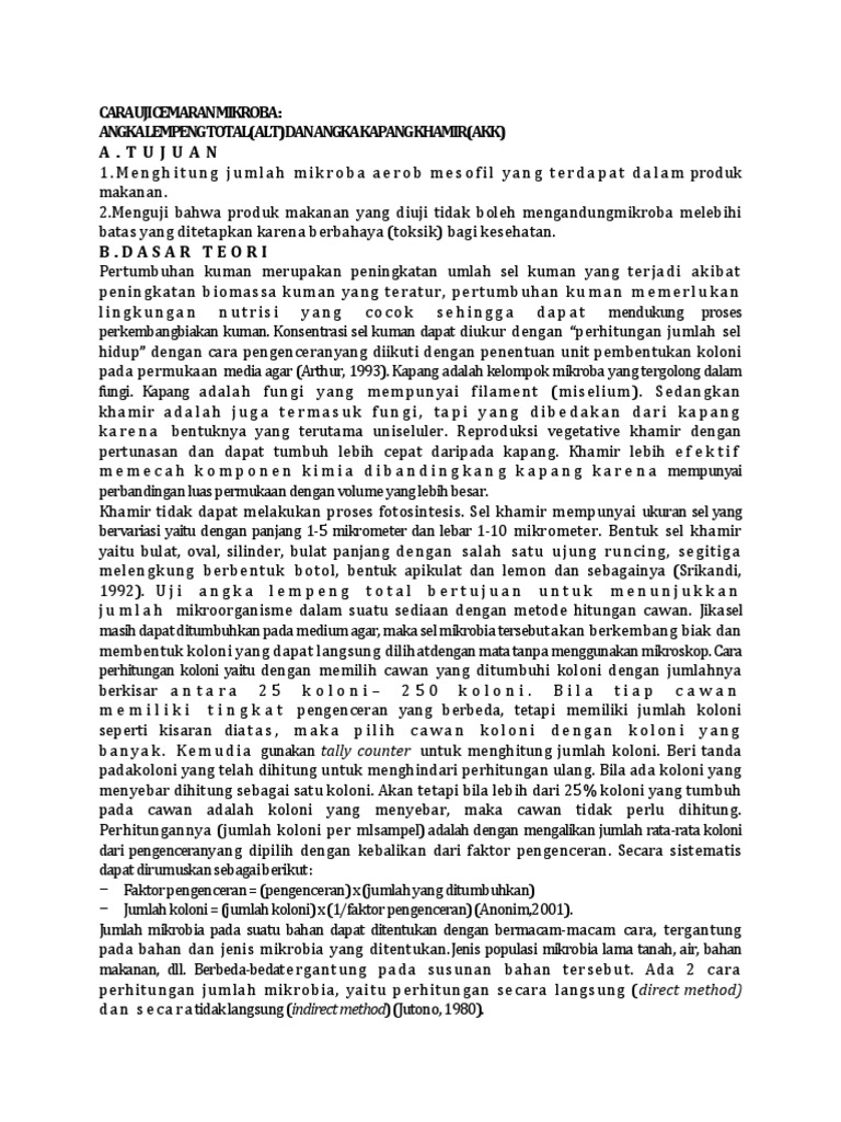 Cara Uji Cemaran Mikroba | PDF | Kesehatan Holistik