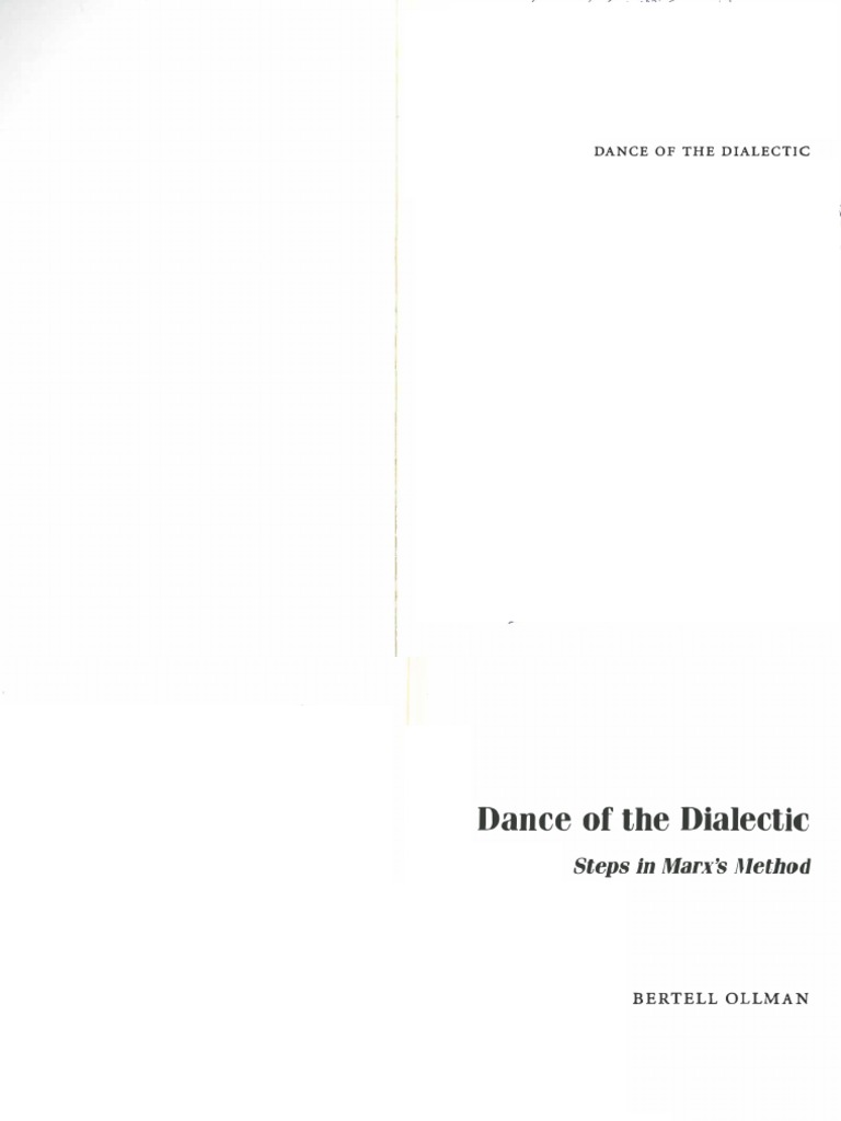 Dance of The Dialectic: Steps in Marx's Method by Bertell Ollman (2003 ...