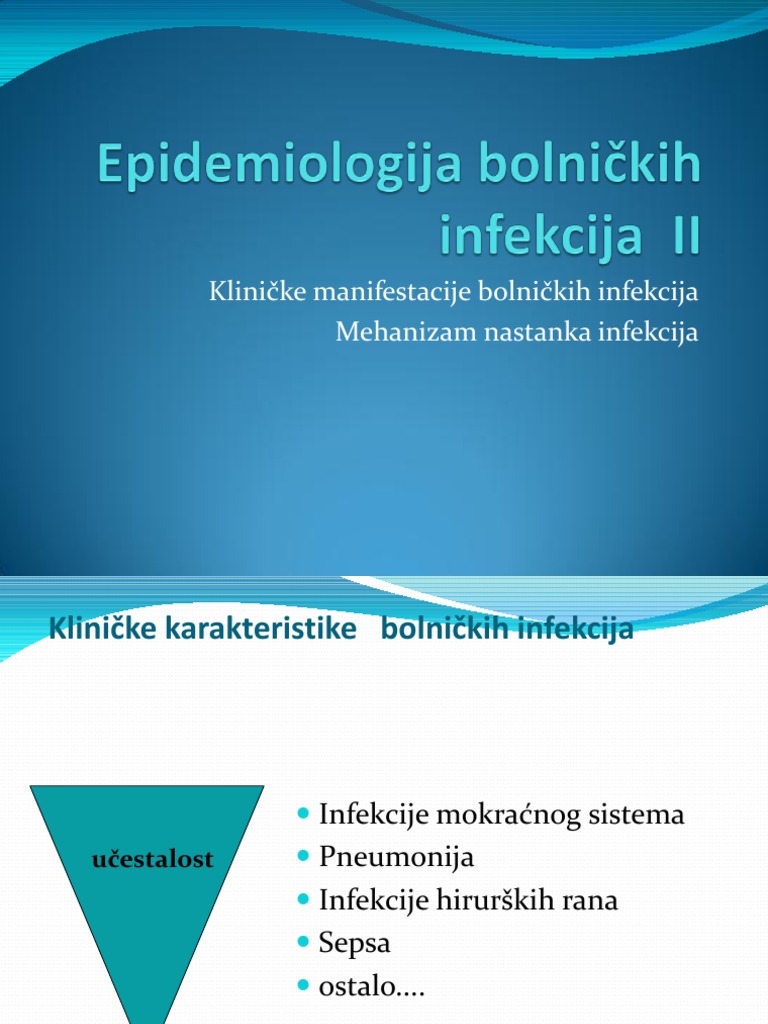Epidemiologija Bolnickih Infekcija II | PDF