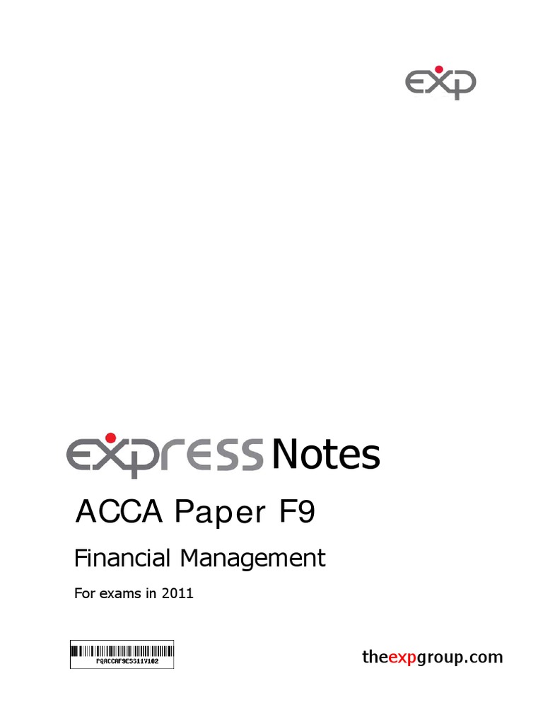 Express Notes ACCA F9 | PDF