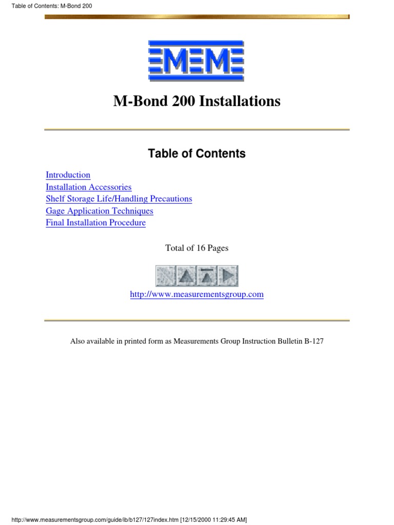 M-Bond 200 Installations | PDF | Adhesive | Materials