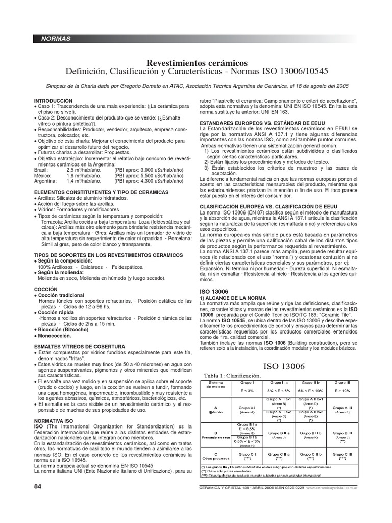 Iso 13006 10545 | PDF | Aluminio | Cerámica