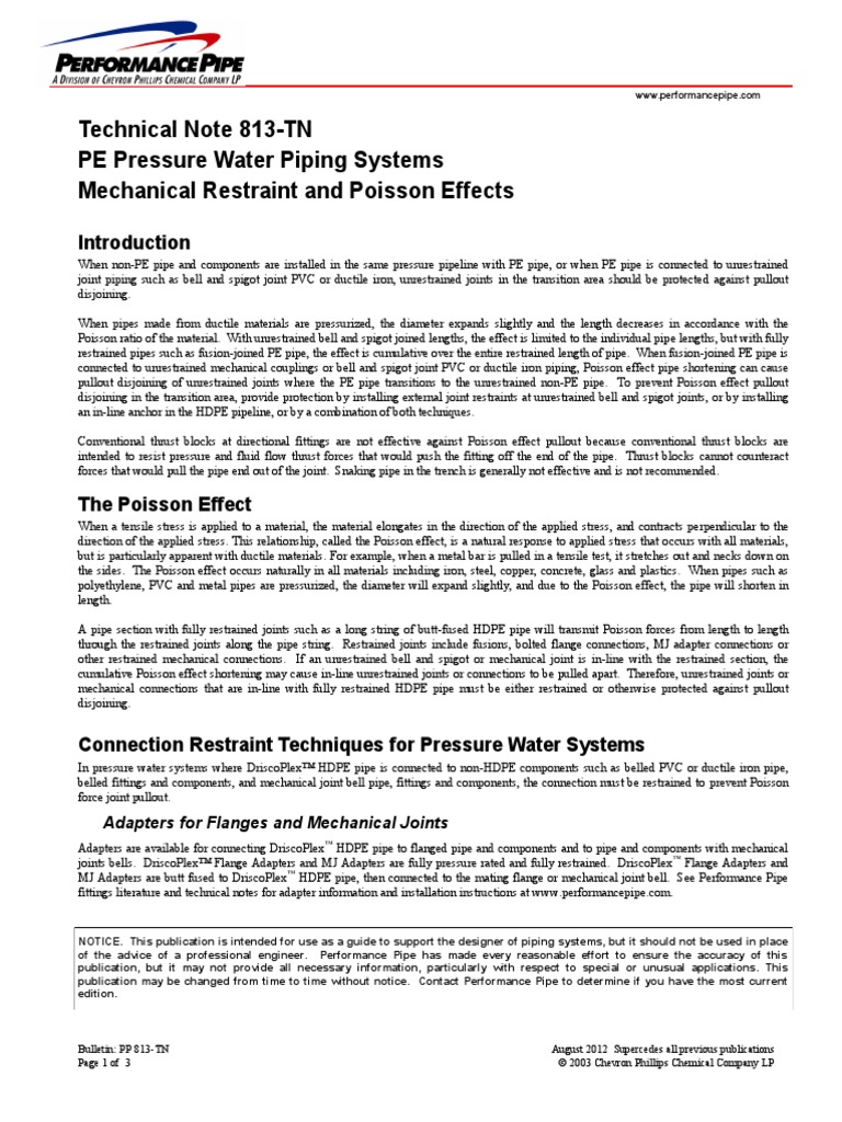 PP 813-TN Poisson Effects | PDF | Pipe (Fluid Conveyance) | Polyethylene